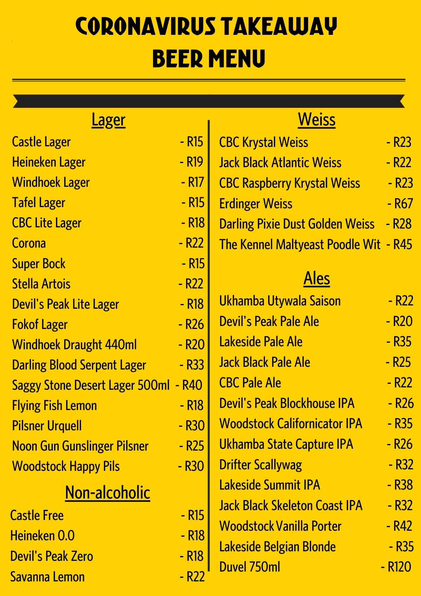 The Beerhouse Beer Menu – BEERHOUSE